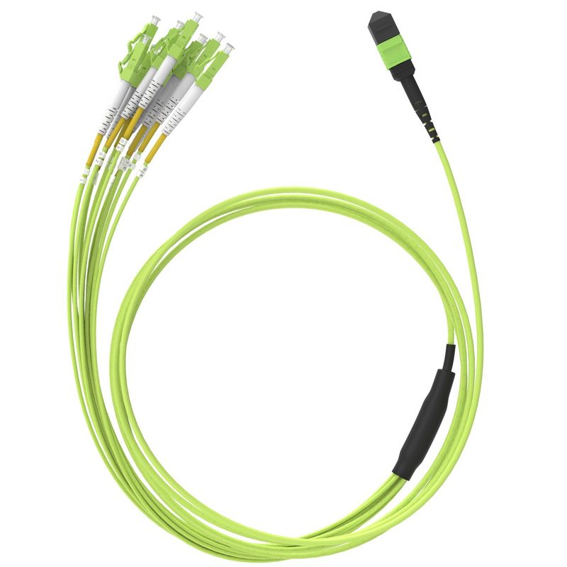OM5 MPO Fiber Optic Cable Breakout UPC Data Center Fiber Optic Patch Cord